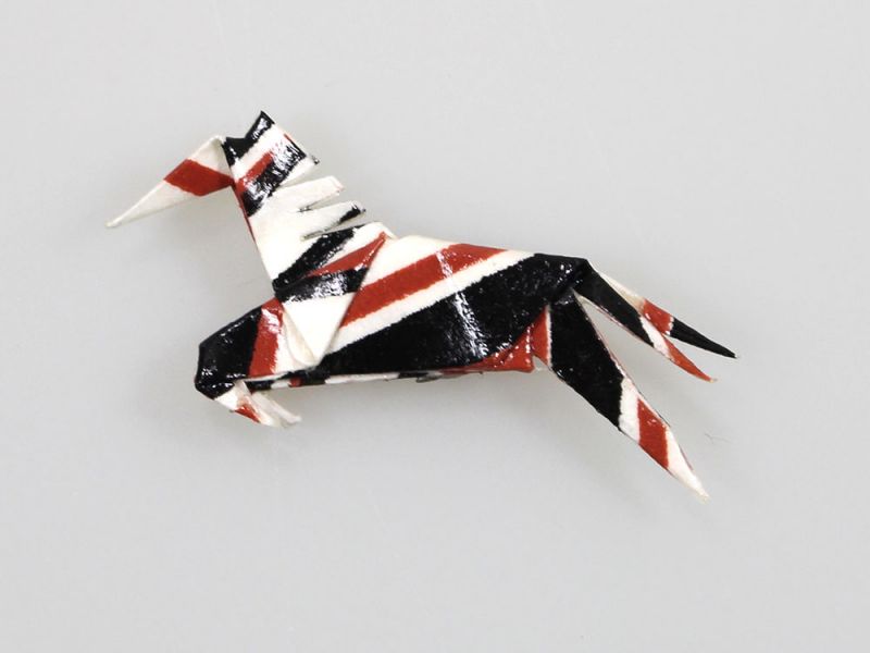 ORIGAMI-MAGNET SPRINGPFERD «CHOCOLAT» - Origami-Art.ch