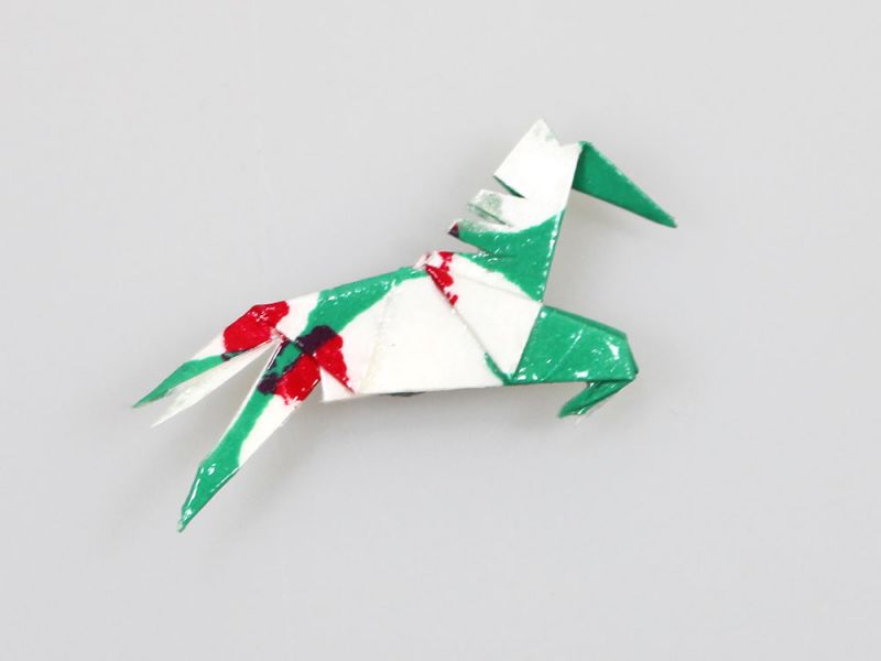 ORIGAMI-MAGNET SPRINGPFERD «GLÜCKSKLEE» - Origami-Art.ch