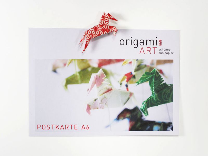 ORIGAMI-MAGNET SPRINGPFERD «GLÜCKSKLEE» - Origami-Art.ch
